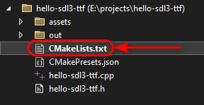 Setting up SDL_ttf 3.1.1 in Visual Studio 2022 using CMake