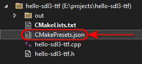 Setting up SDL_ttf 3.1.1 in Visual Studio 2022 using CMake